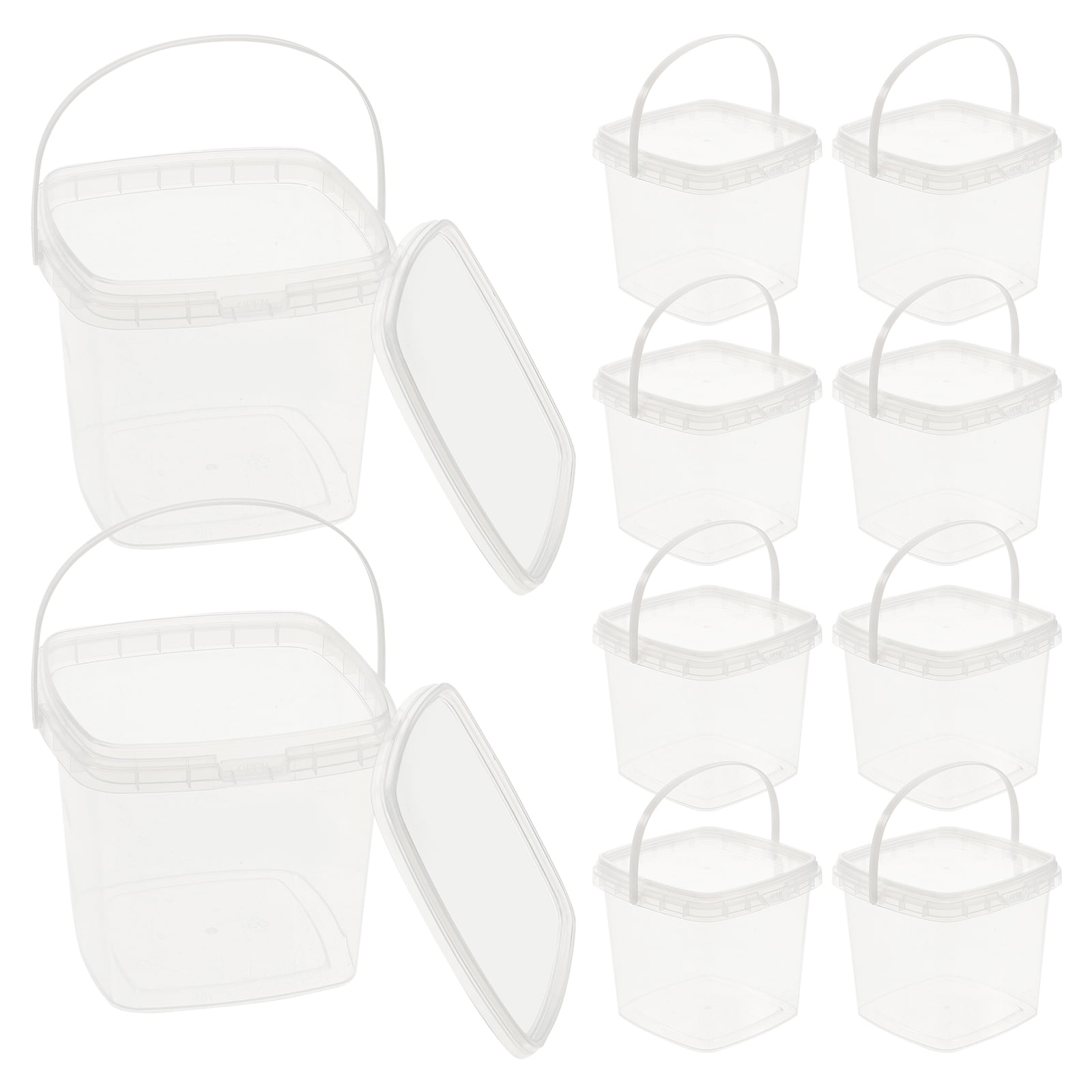 Raindrops Clear Food Grade Bucket with Lid for Storage Perfect for ...