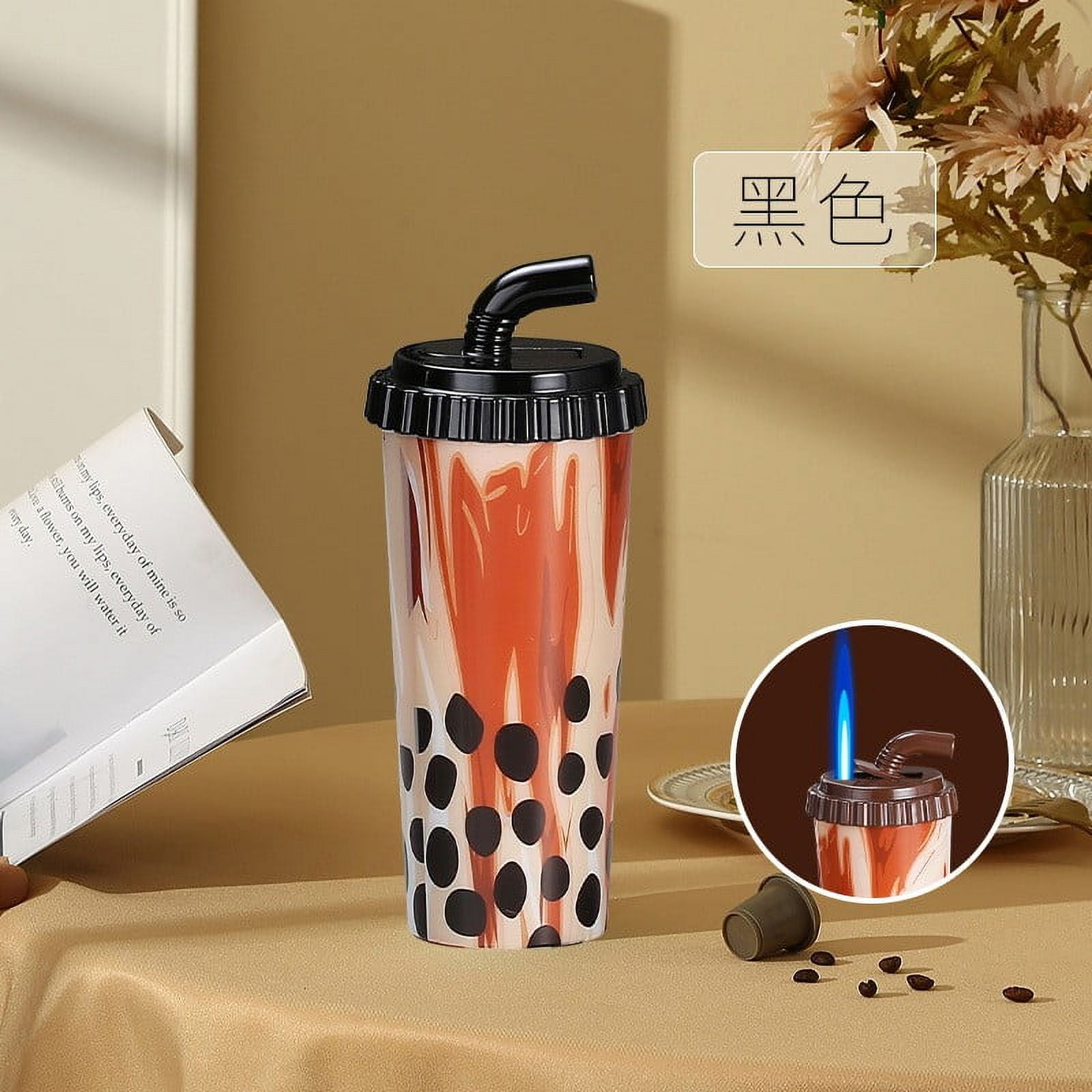 Milk Tea Cup Torch Lighter, Weird Lighters, Creative Milk Tea Cup ...