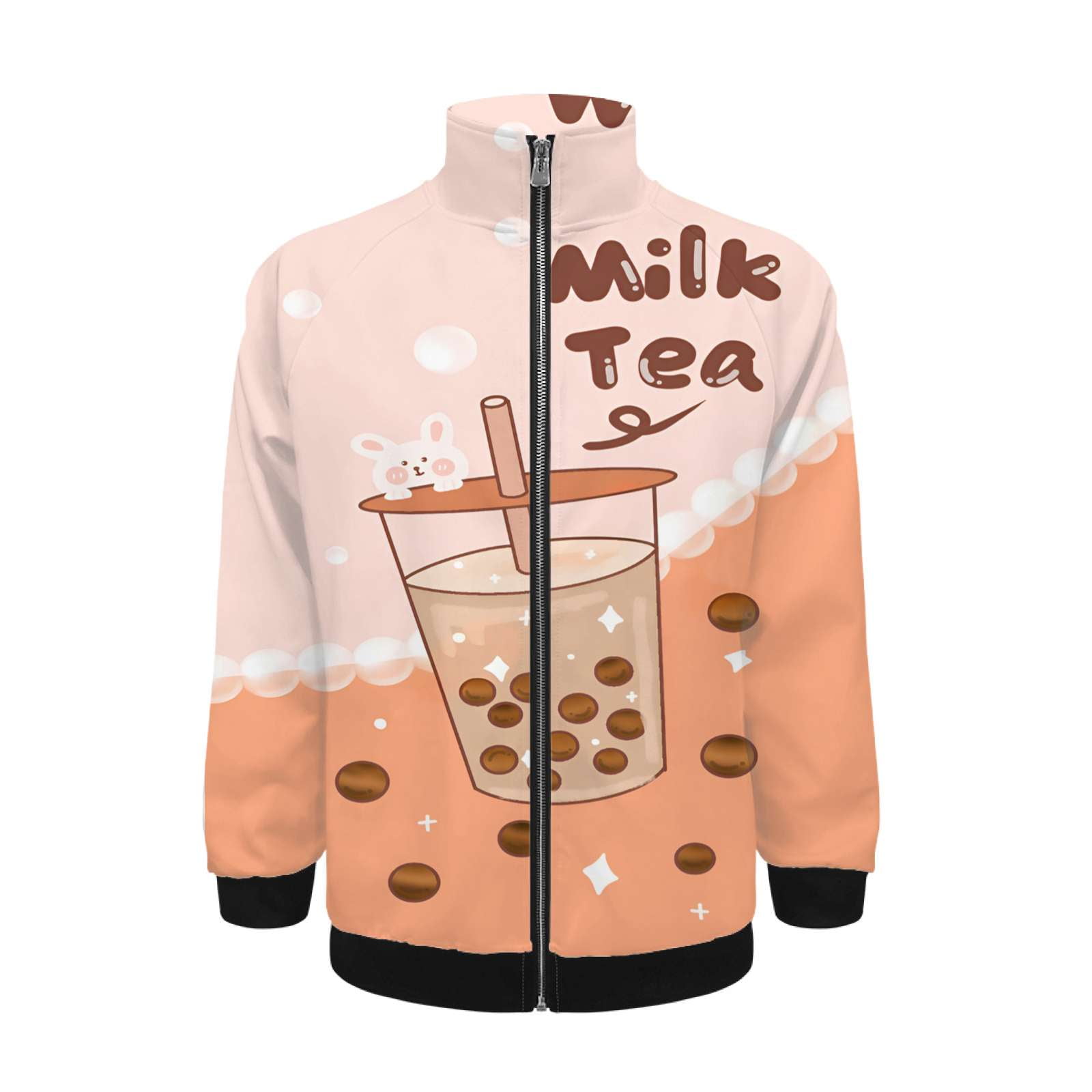 Milk Tea Drink Cute Design Jacket Men's Street Cool Long Sleeves Coat ...