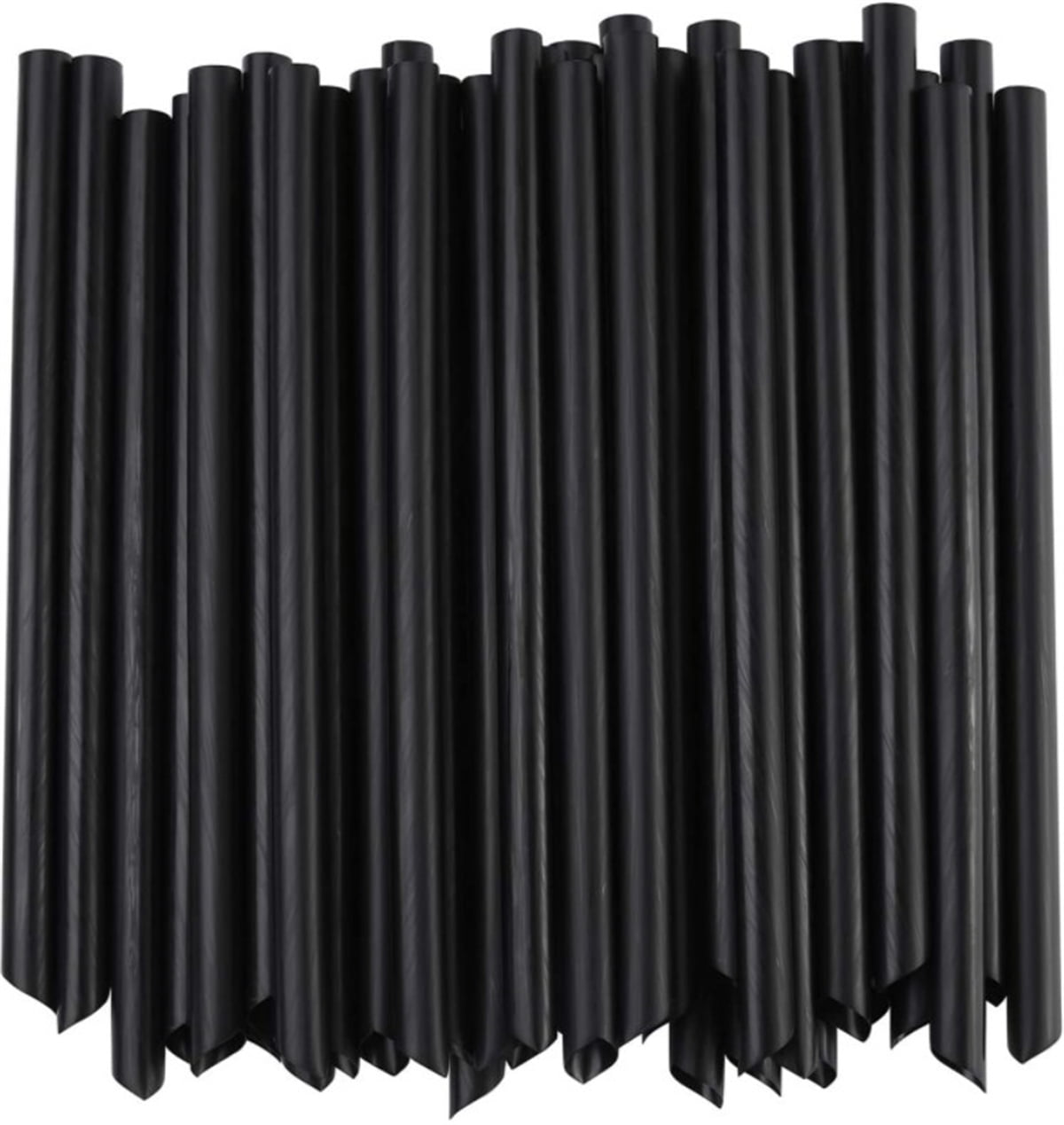 Milk Tea Straws 100 Pcs,Extra Wide Milkshake Straws,Disposable Black ...