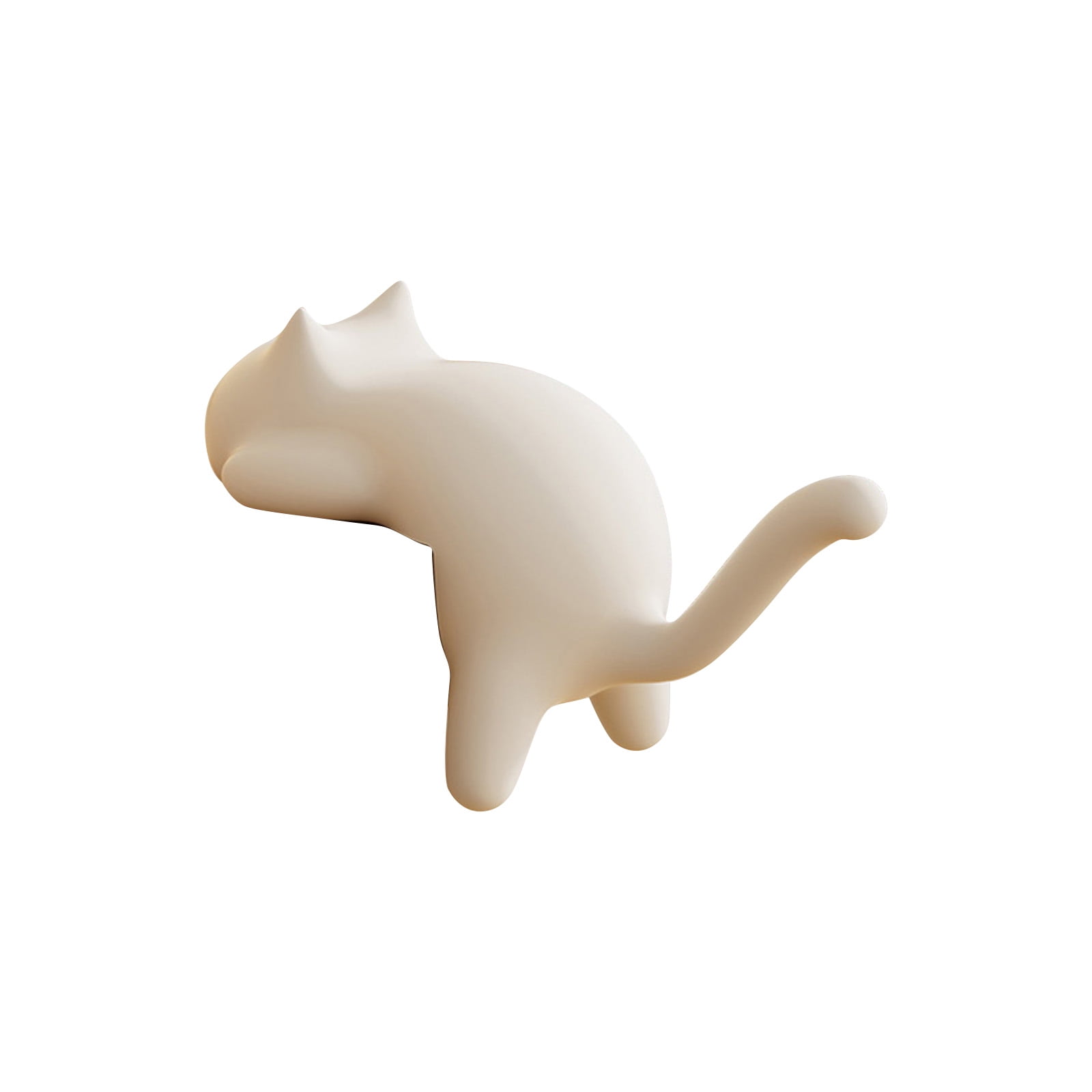 Milk White Cat-Designed Desk Bag Hook - No-Damage Installation No-Drill ...
