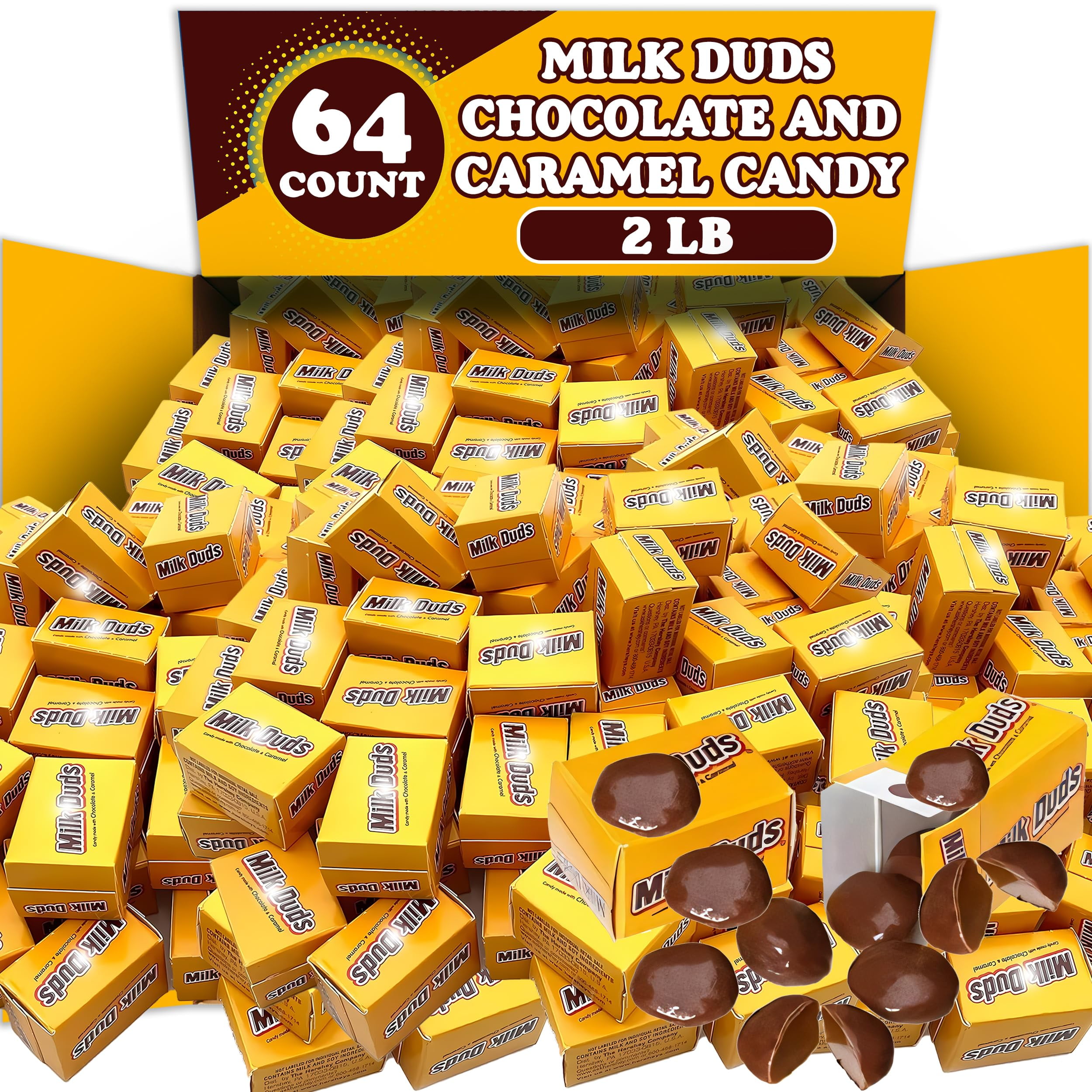 Milk dud Chocolate and KEF16 Caramel Candy Boxes, 2 Lbs Bulk, Milk ...