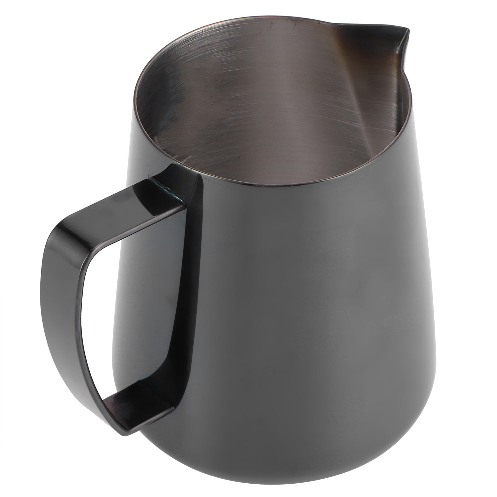 Milk jug cup with decorative pen, steam jar stainless steel milk coffee ...