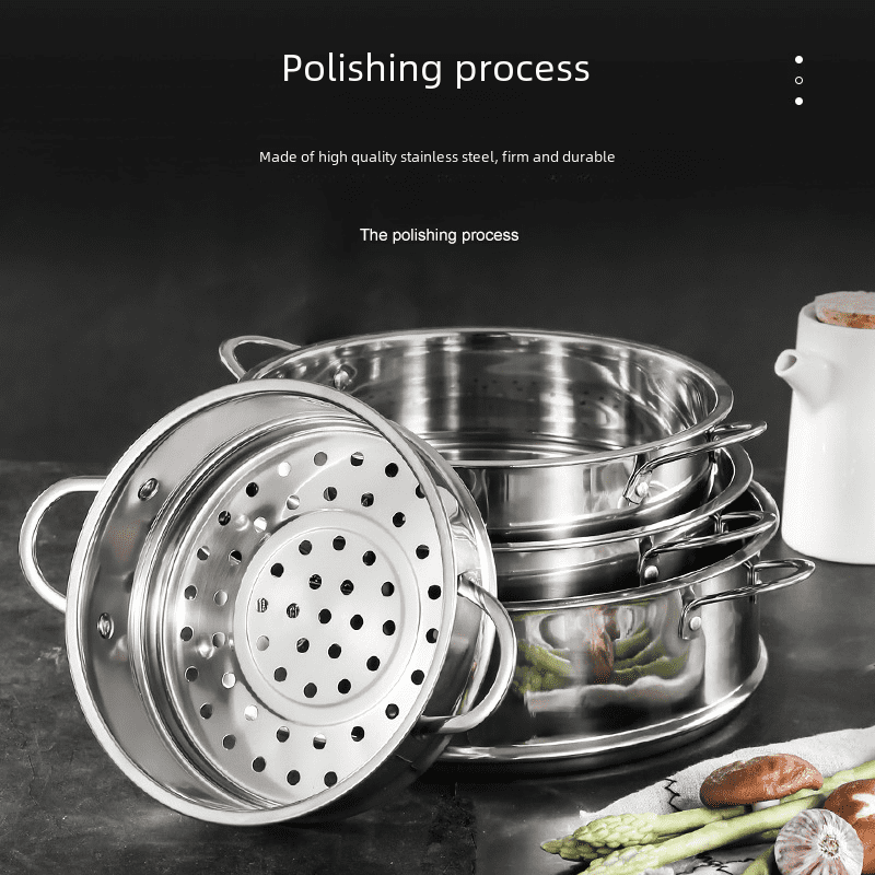 Milk soup pot small steamer 304 stainless steel with ear handle ...