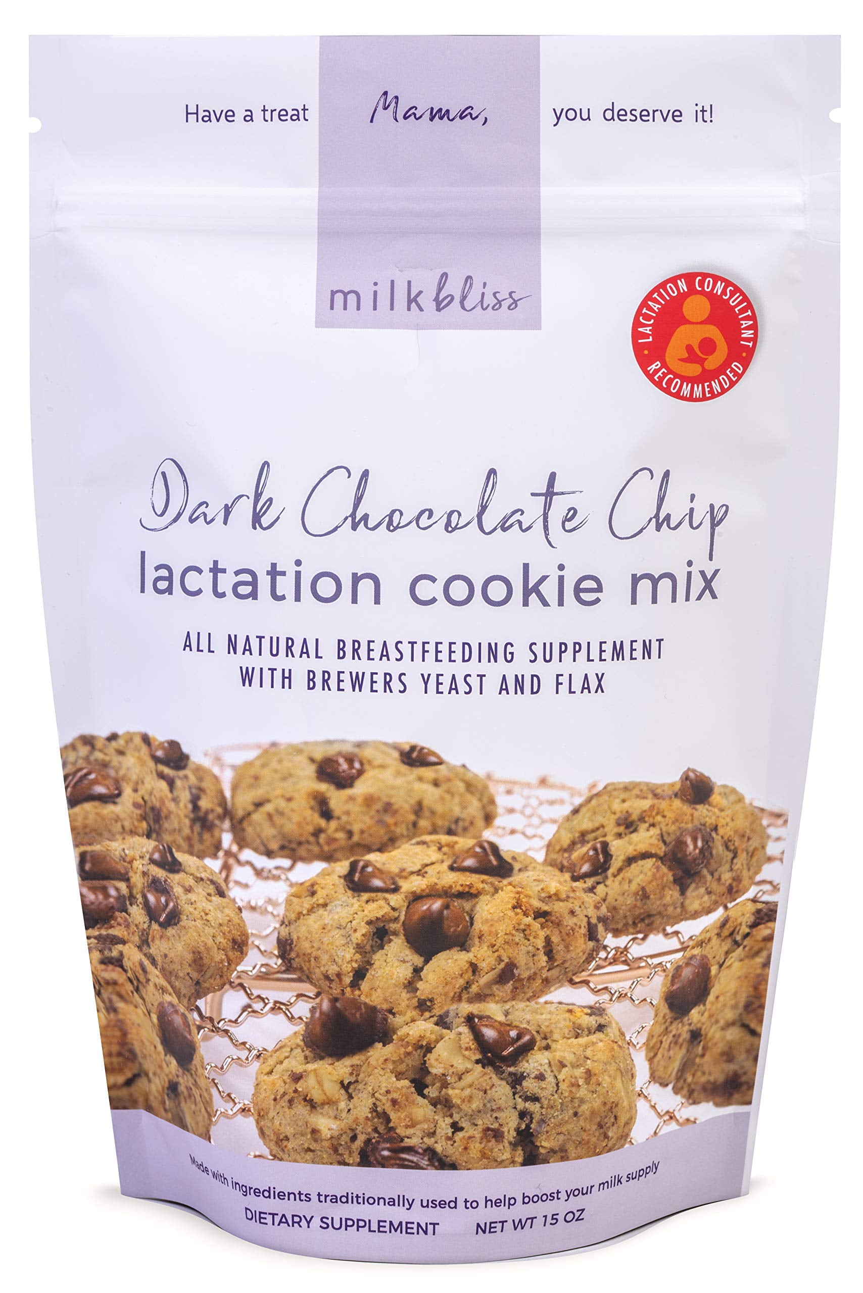 MilkBliss Dark Chocolate Chip VTF5 Lactation Cookie Mix- Oatmeal ...
