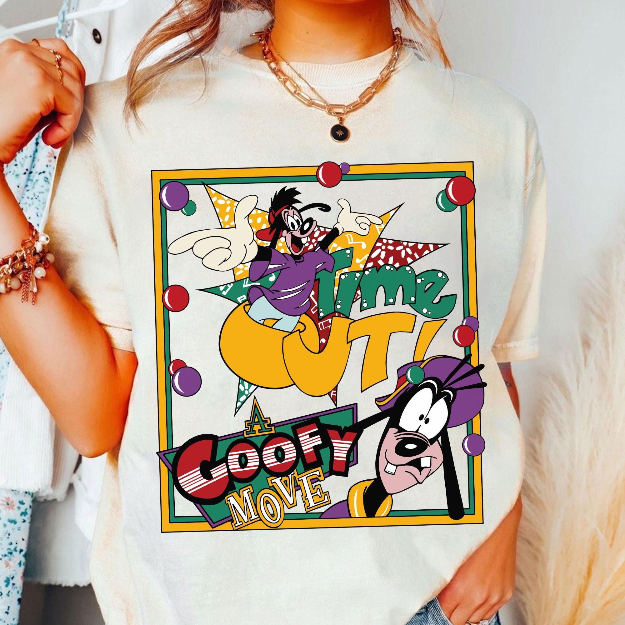 MilkCho 90s Retro Disney A Goofy Movie Time Out Shirt, A Goofy Movie ...