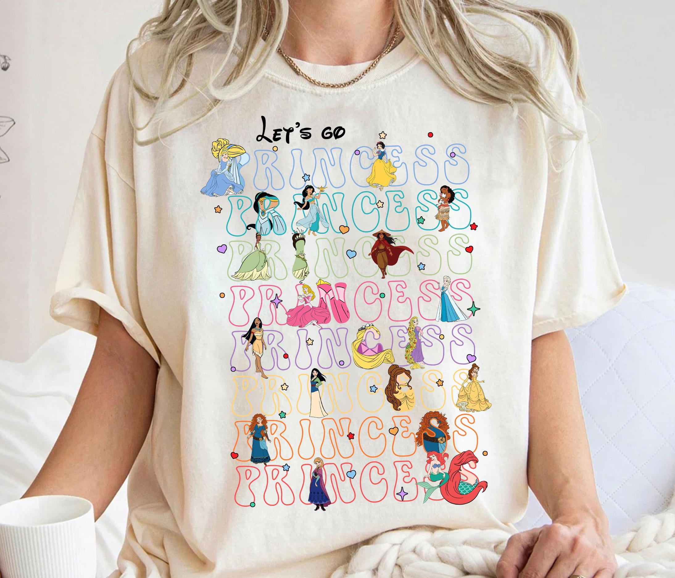 MilkCho Disney Let's Go Princess Shirt, Disney Princess Group Tee ...