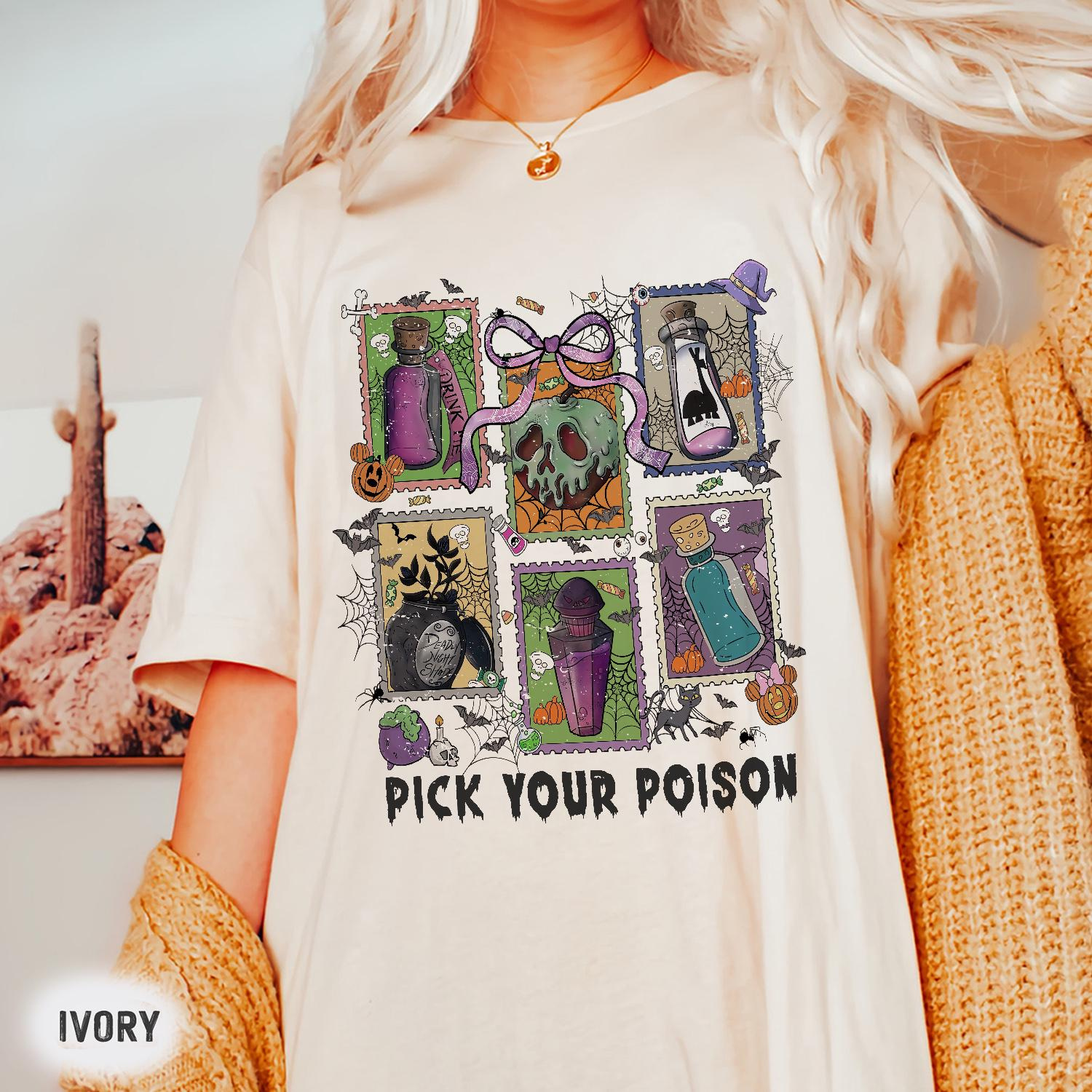 MilkCho Disney Pick Your Poison Shirt, Halloween Disney Villain Shirt ...