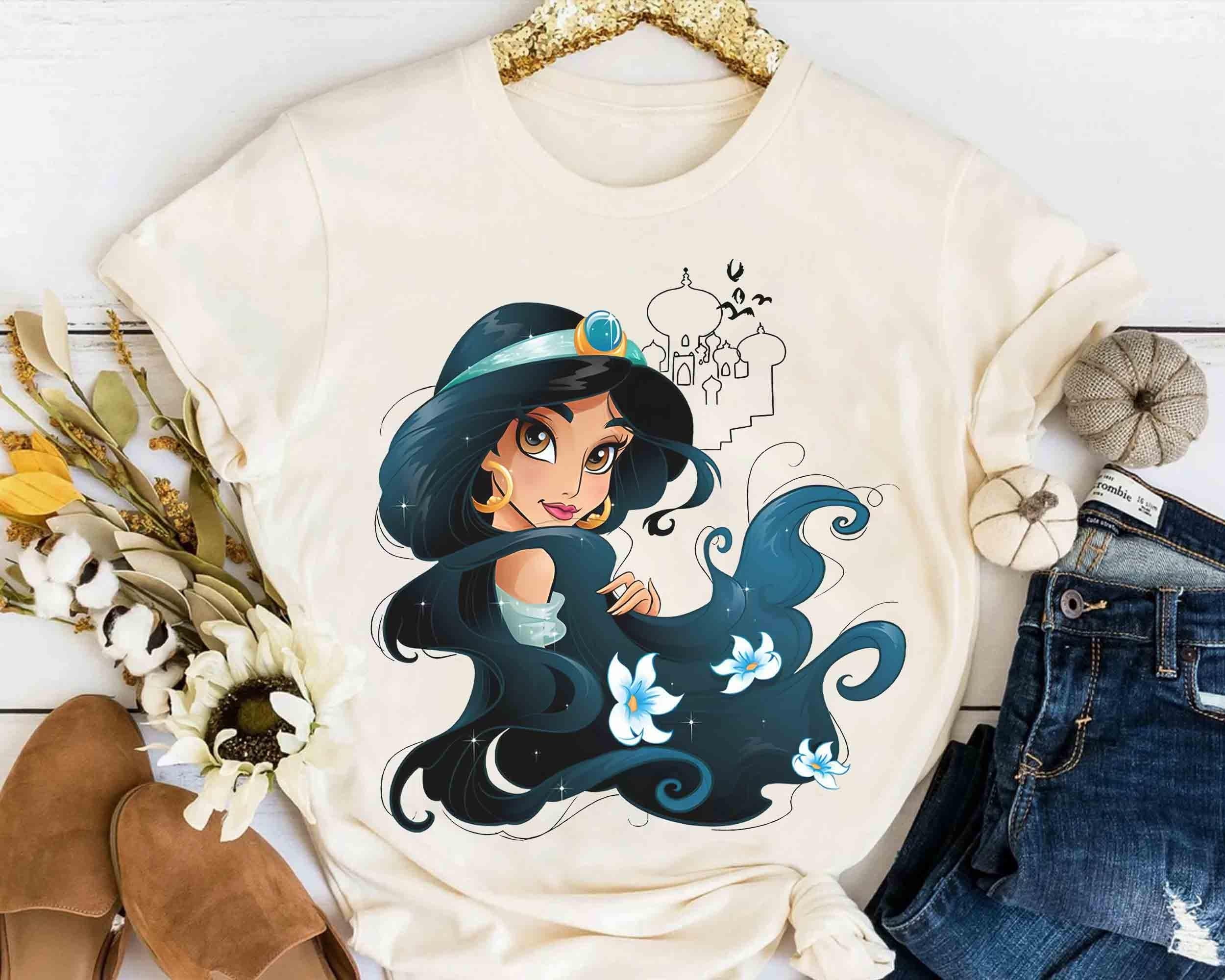 MilkCho Disney Princess Jasmine Portrait Retro Shirt, Aladdin and ...