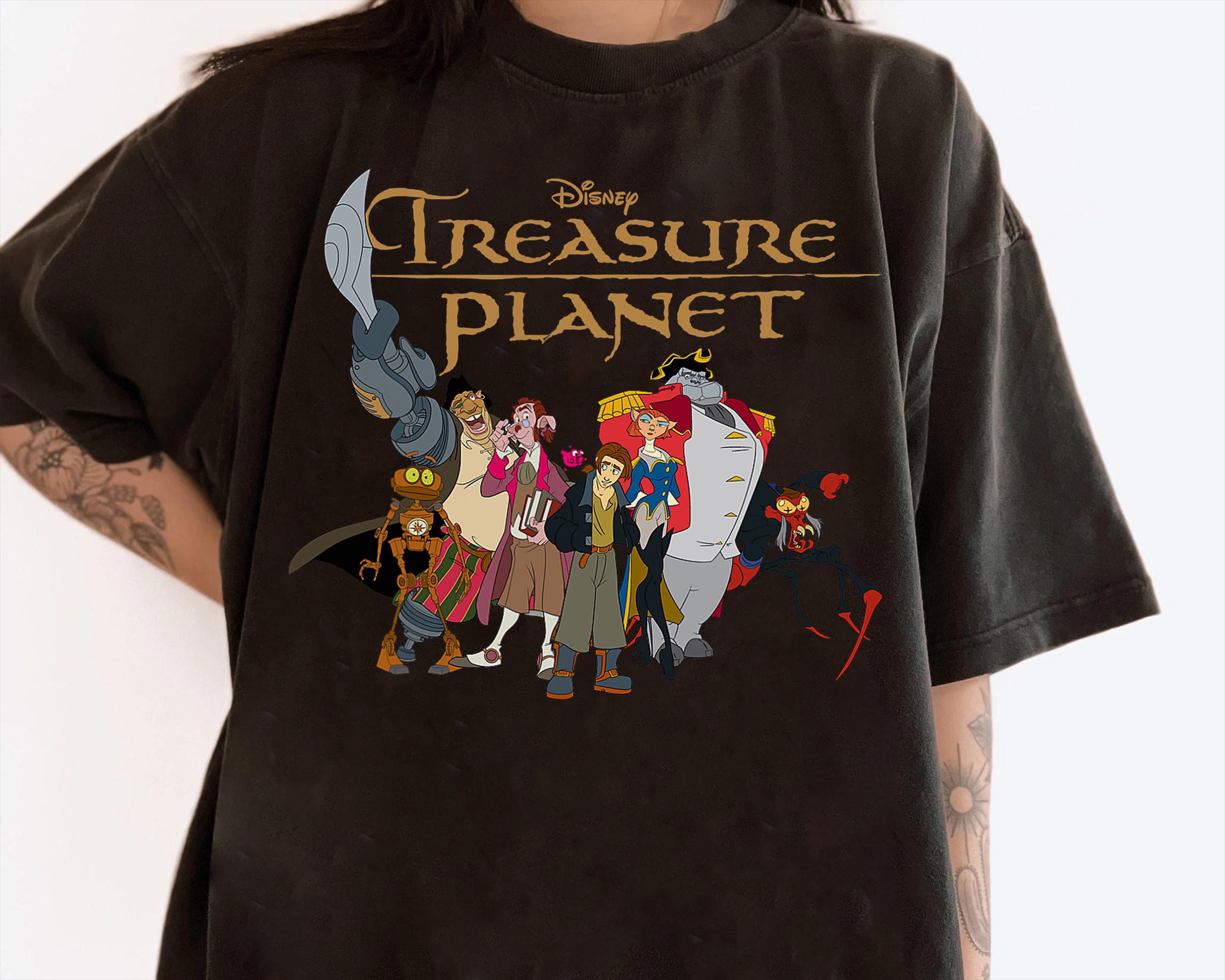 MilkCho Disney Treasure Planet Logo and Characters T-Shirt, Disney ...