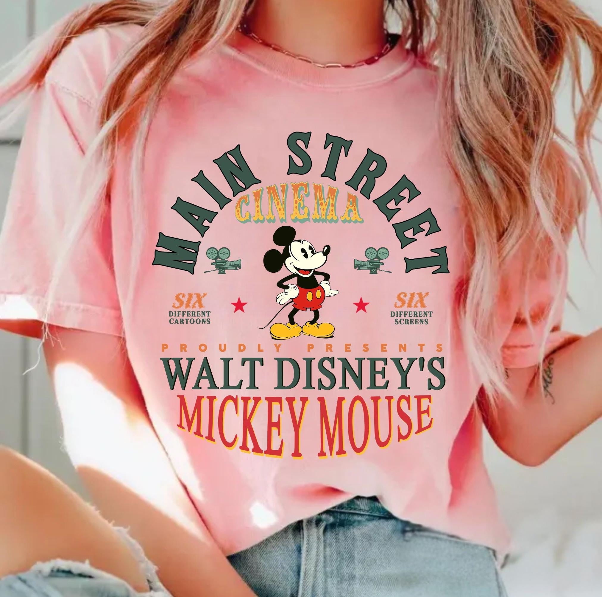 MilkCho Main Street Cinema Walt Disney's Mickey Mouse Shirt, Disney Theme Parks Trip, Disneyland ...