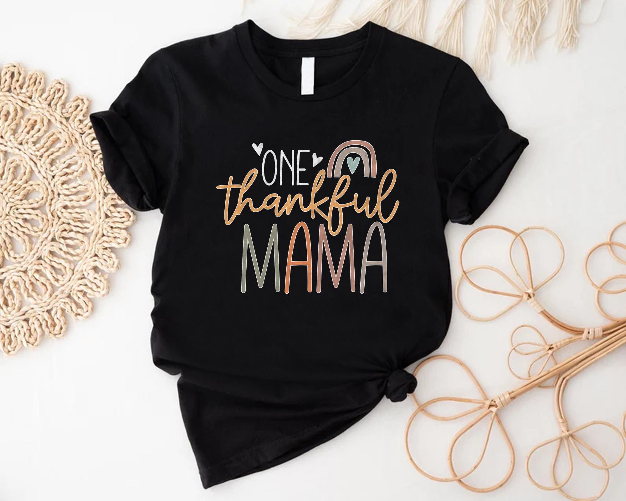 MilkCho Matching Family Thanksgiving Shirts: Thankful Mama & Daughter ...