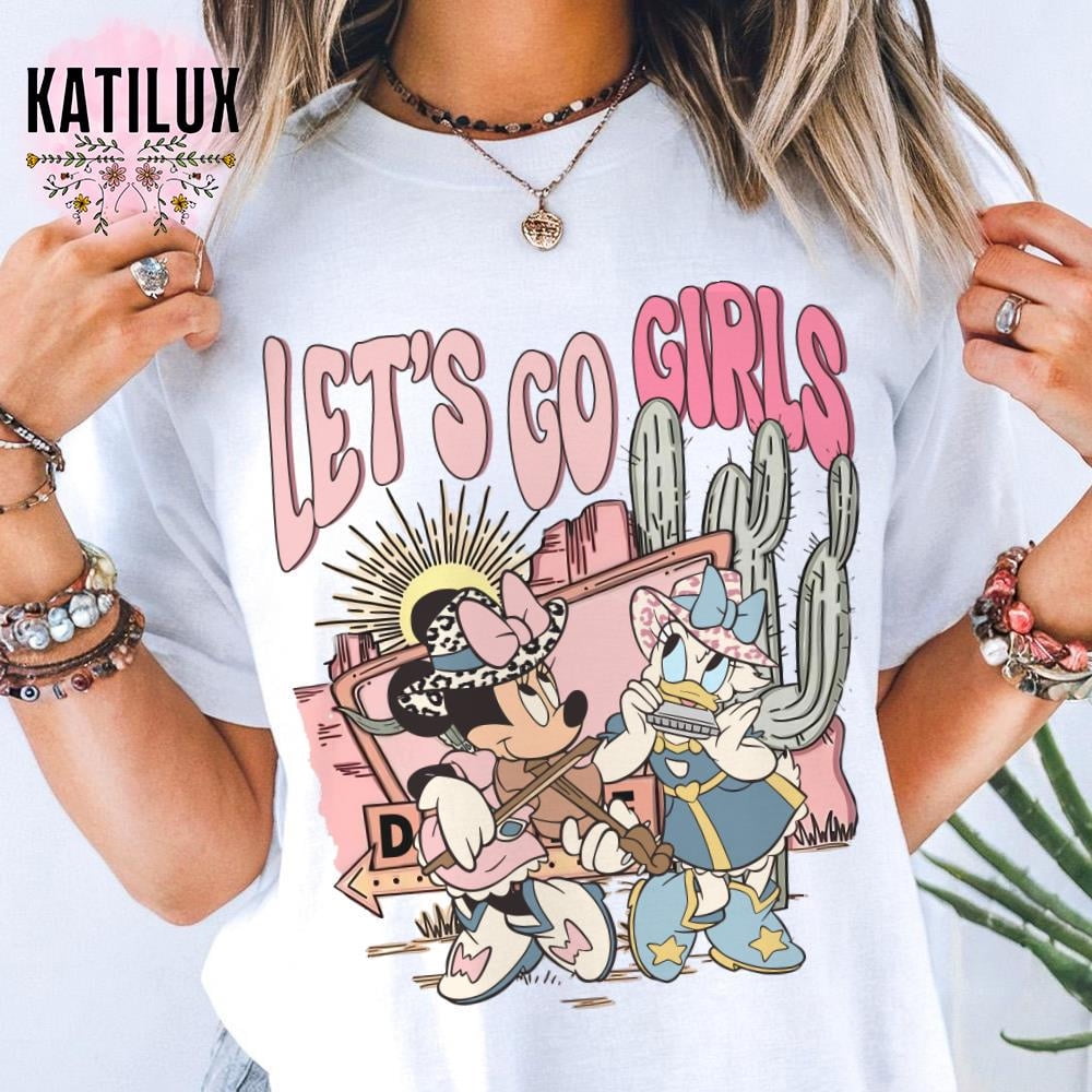 MilkCho Minnie Daisy Let's Go Girls T-shirt, Disney Besties shirt, Long Live Cowgirls, Disney ...