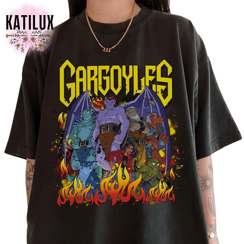 MilkCho Retro Disney Gargoyles Goliath Shirt, Gargoyles Group Characters T-shirt, Disneyland ...