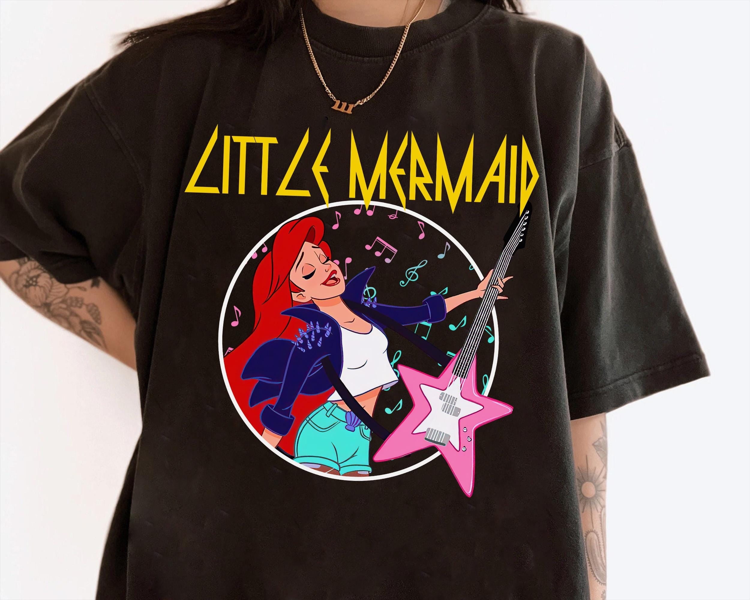 MilkCho Retro Little Mermaid Ariel and Sebastian Shirt, Disney Princess ...