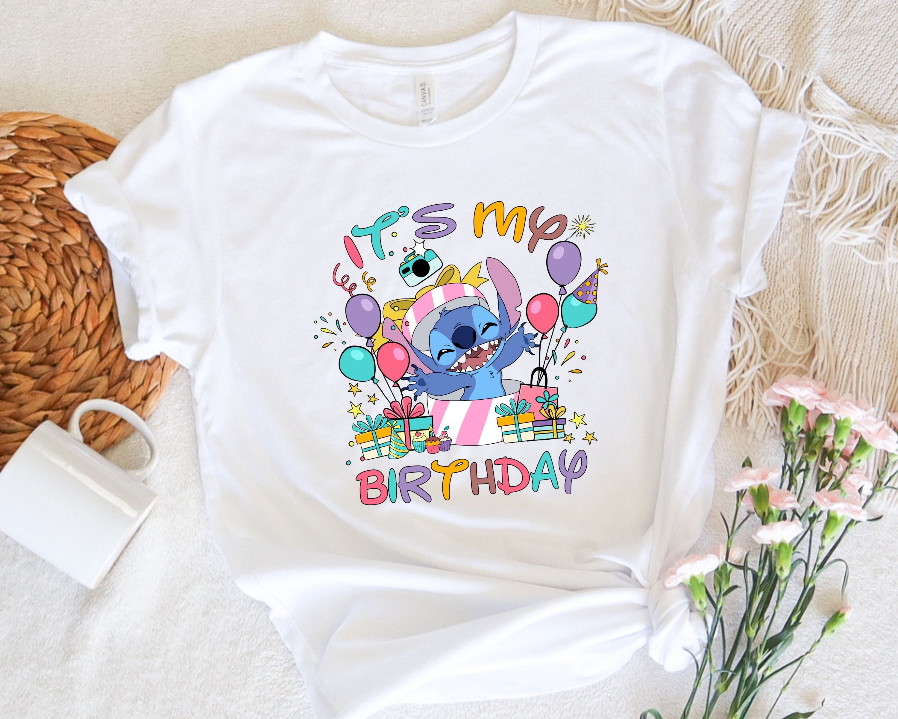 MilkCho Stitch Birthday Shirt, Disney Birthday Party Shirt, Custom ...