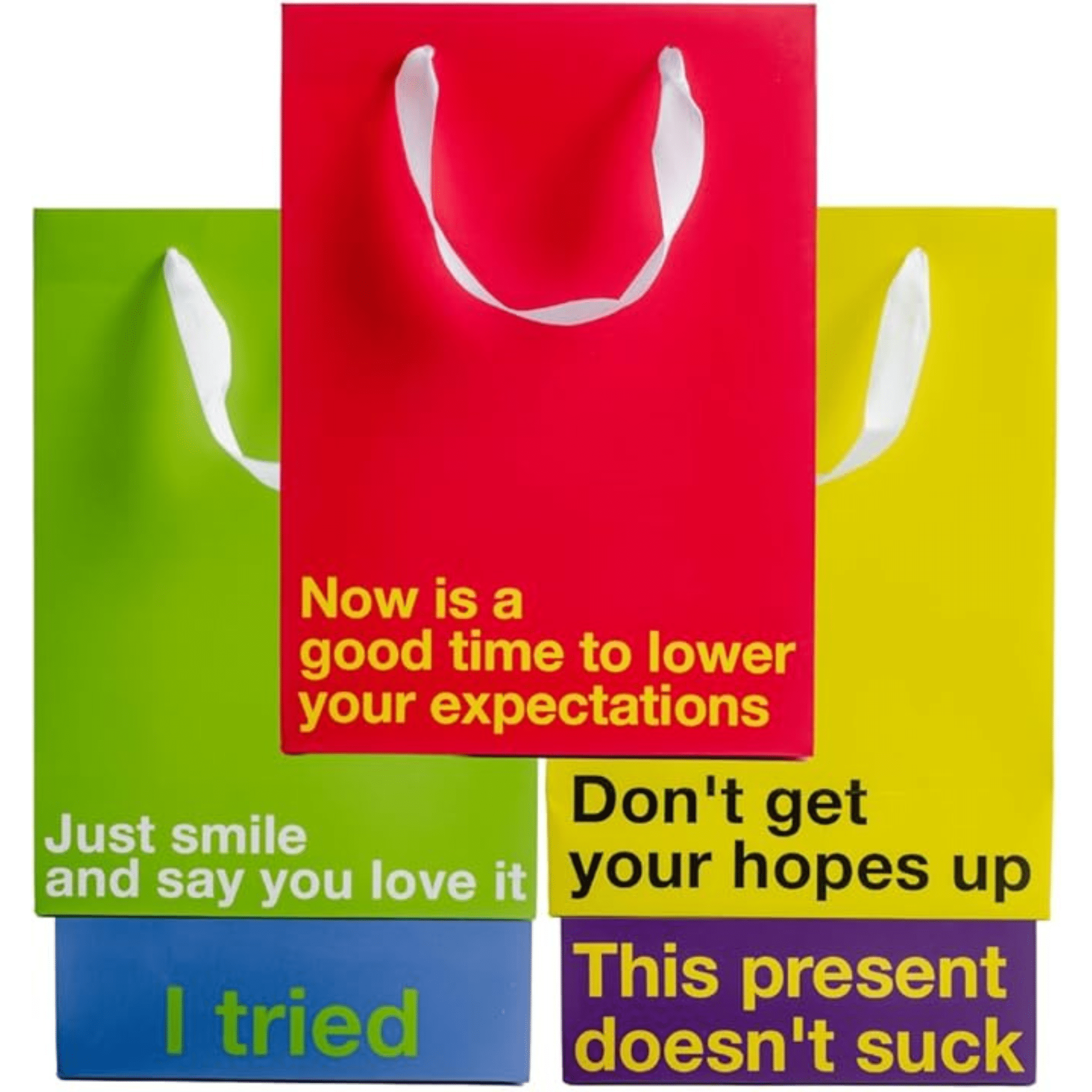 MilkToast 5-Piece Funny Gift Bags Set – Eco-Friendly Kraft Bags for ...