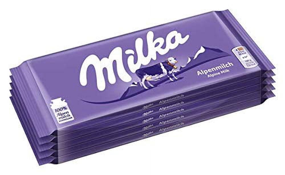 Milka Original Alpine Milk Chocolate Bars, 5 Pack (3.52 Oz each ...