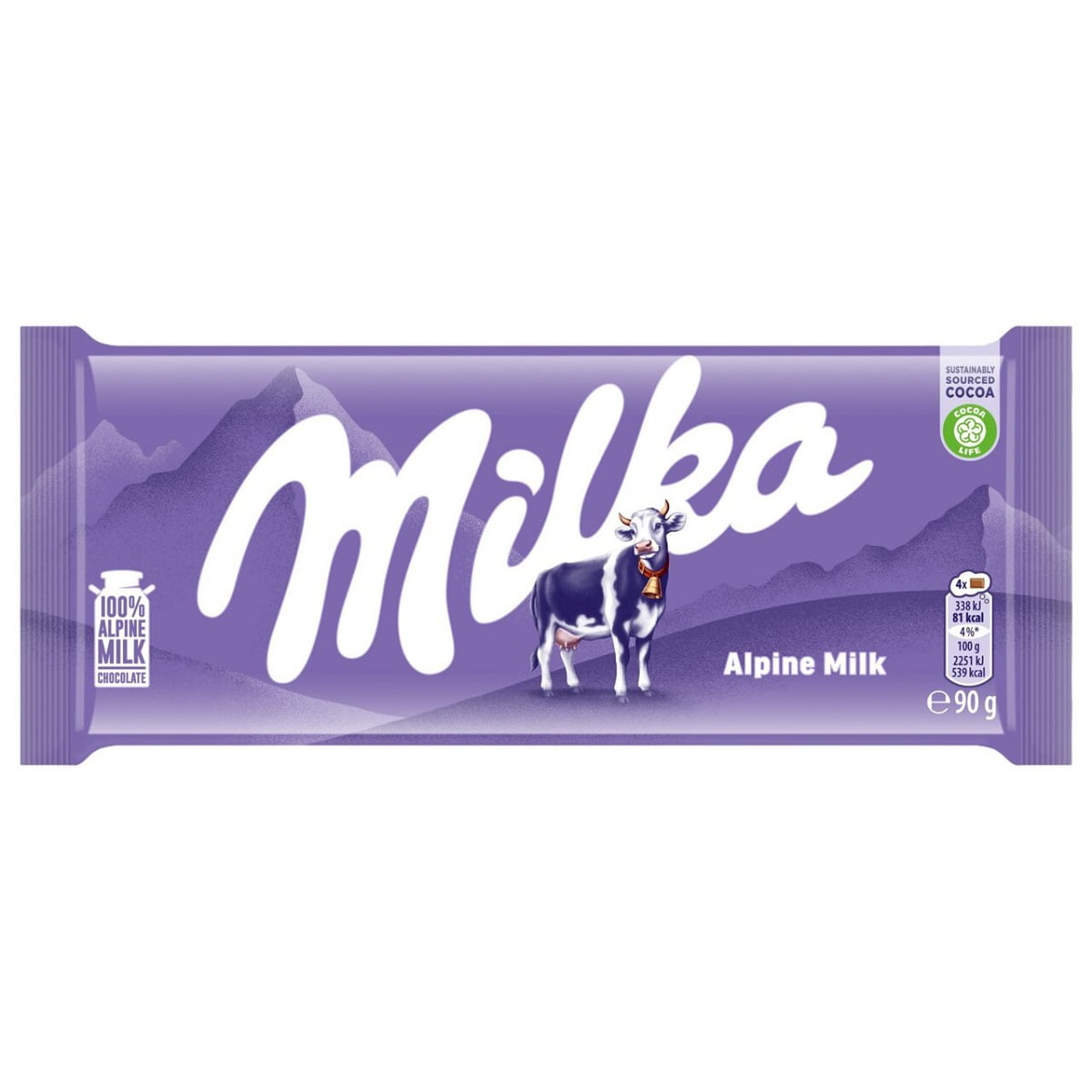 Milka Alpine Milk Chocolate Bar 90g (Pack of 3) - Walmart.com