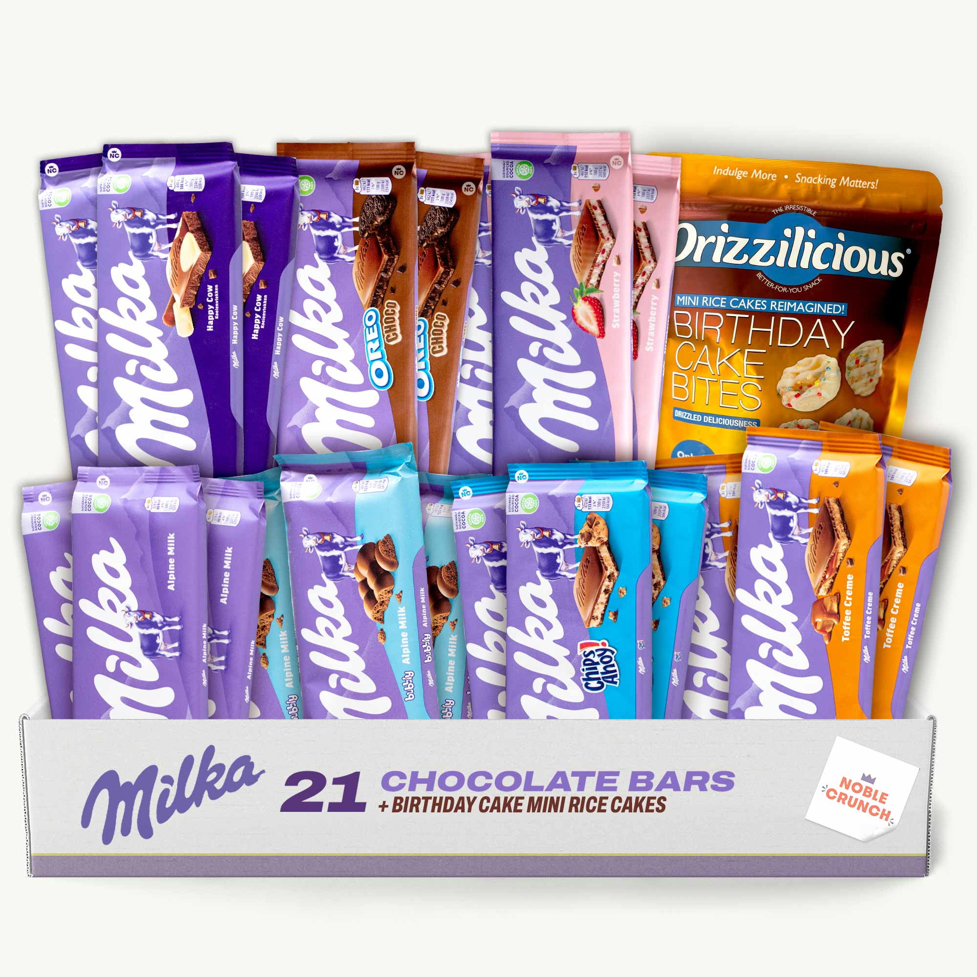 Milka Chocolate Candy Bar Variety Pack ( 21 bars) - Happy Cow, Oreo ...
