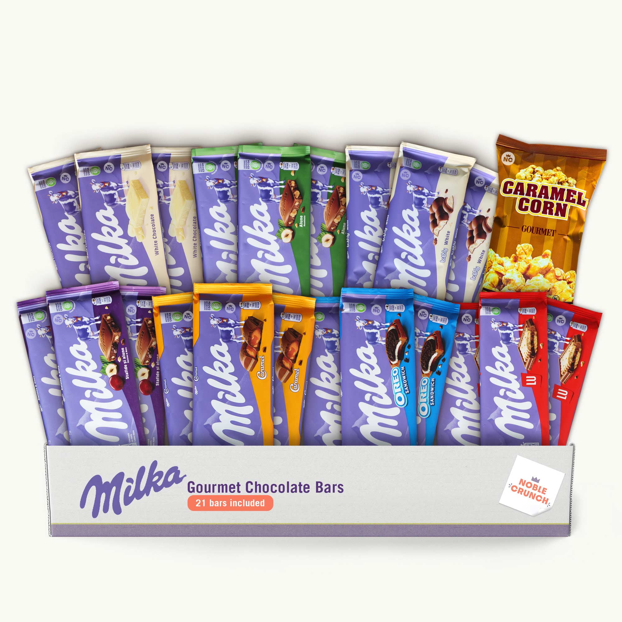 Milka Chocolate Candy Bars Variety Pack (21 bars - 7 flavors) - Gourmet ...