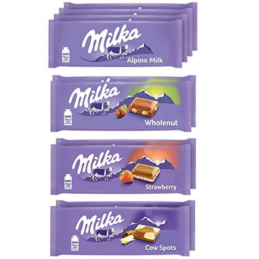 Milka European Chocolate Bars Variety Pack, Alpine Milk Chocolate, Cow ...