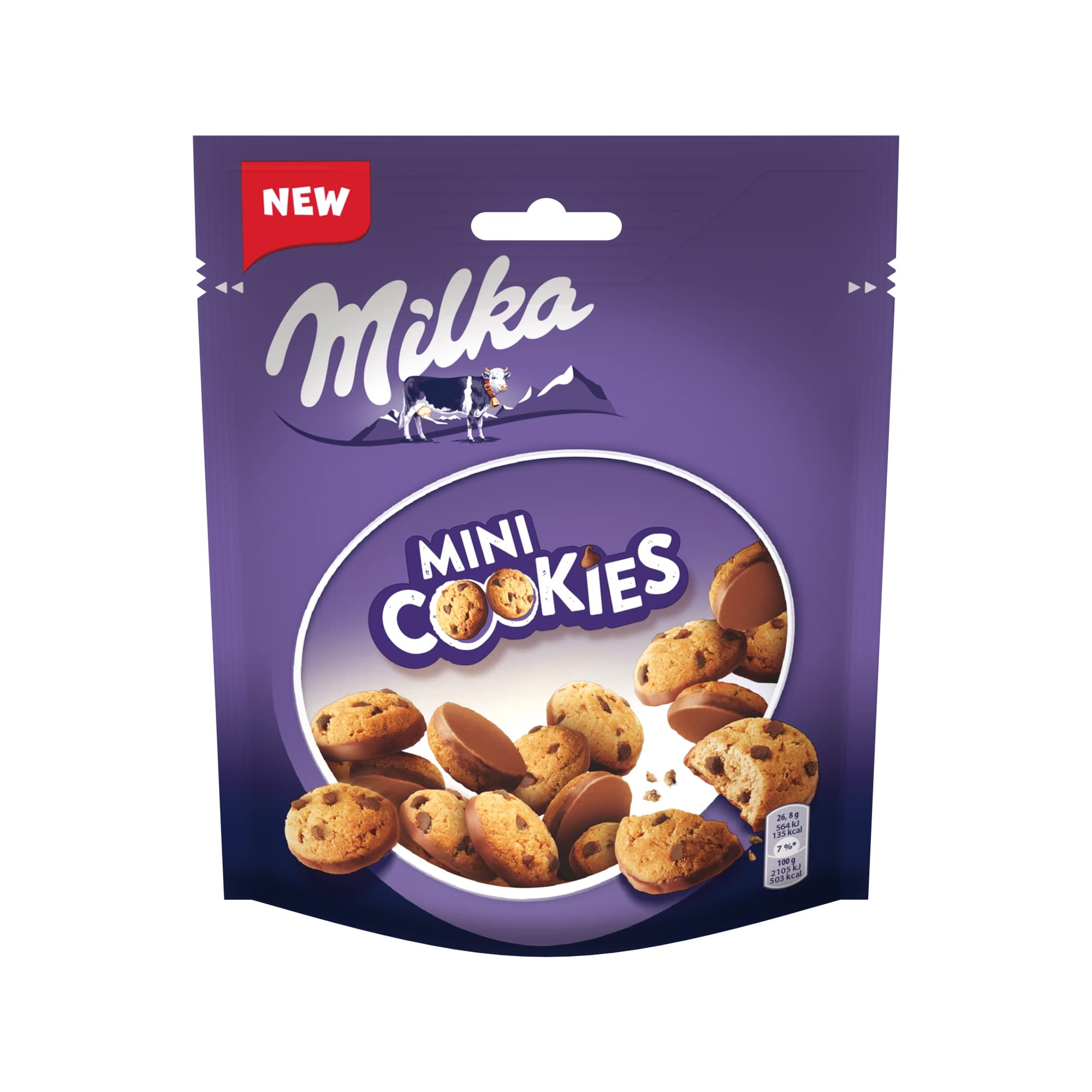 Milka Mini Cookies Covered with Alpine Milk H2FSDChocolate Pieces ...