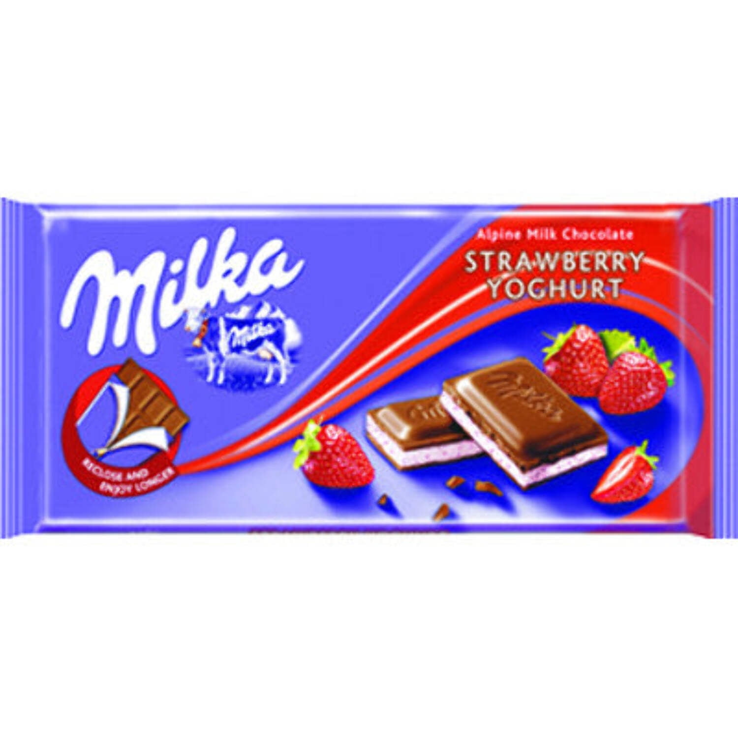 Milka Strawberry Chocolate Bar (Erdbeer) - Walmart.com