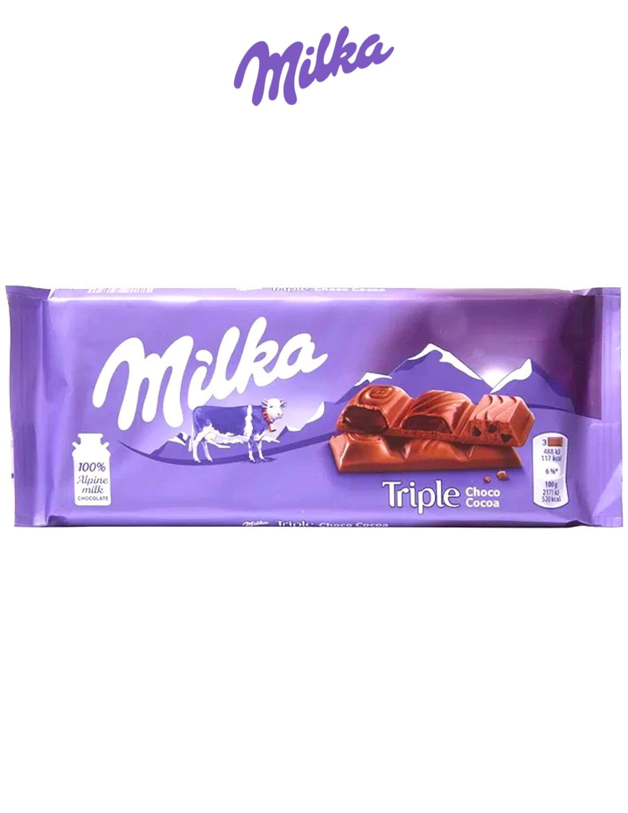 Milka Triple Choco Chocolate Bar - Walmart.com