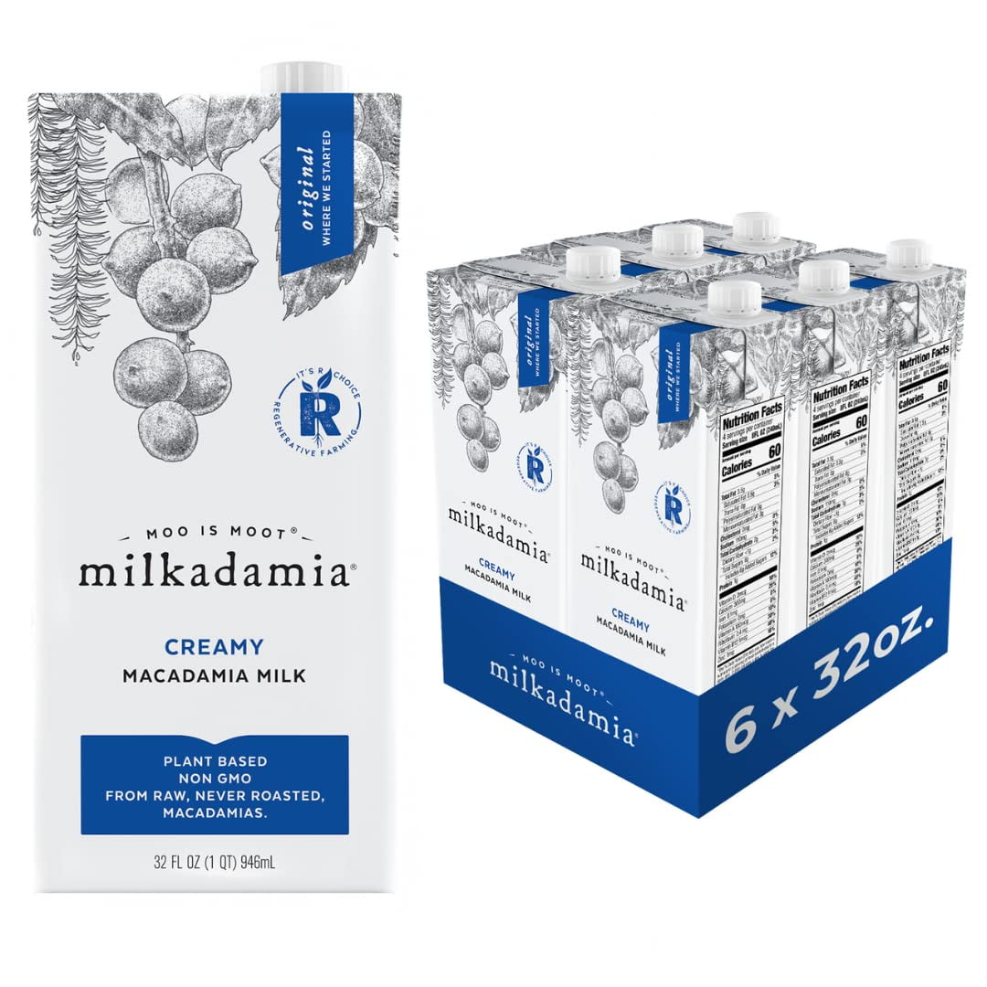 (Pack of 6) Milkadamia Creamy Macadamia Milk, 32 fl oz - Walmart.com