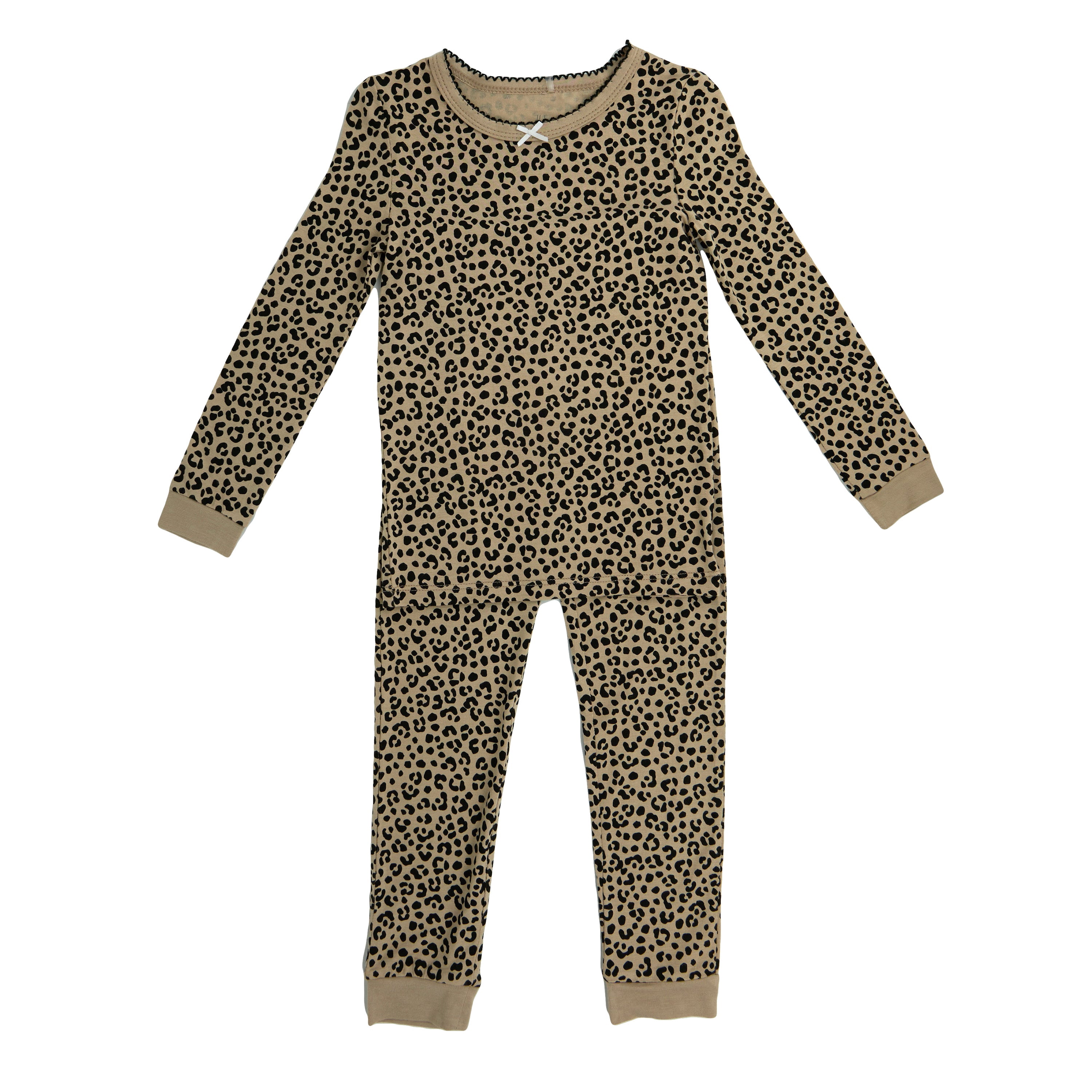Milkberry Soft Bamboo Pajamas Toddler Pajama Set Girls in Brown Dark ...