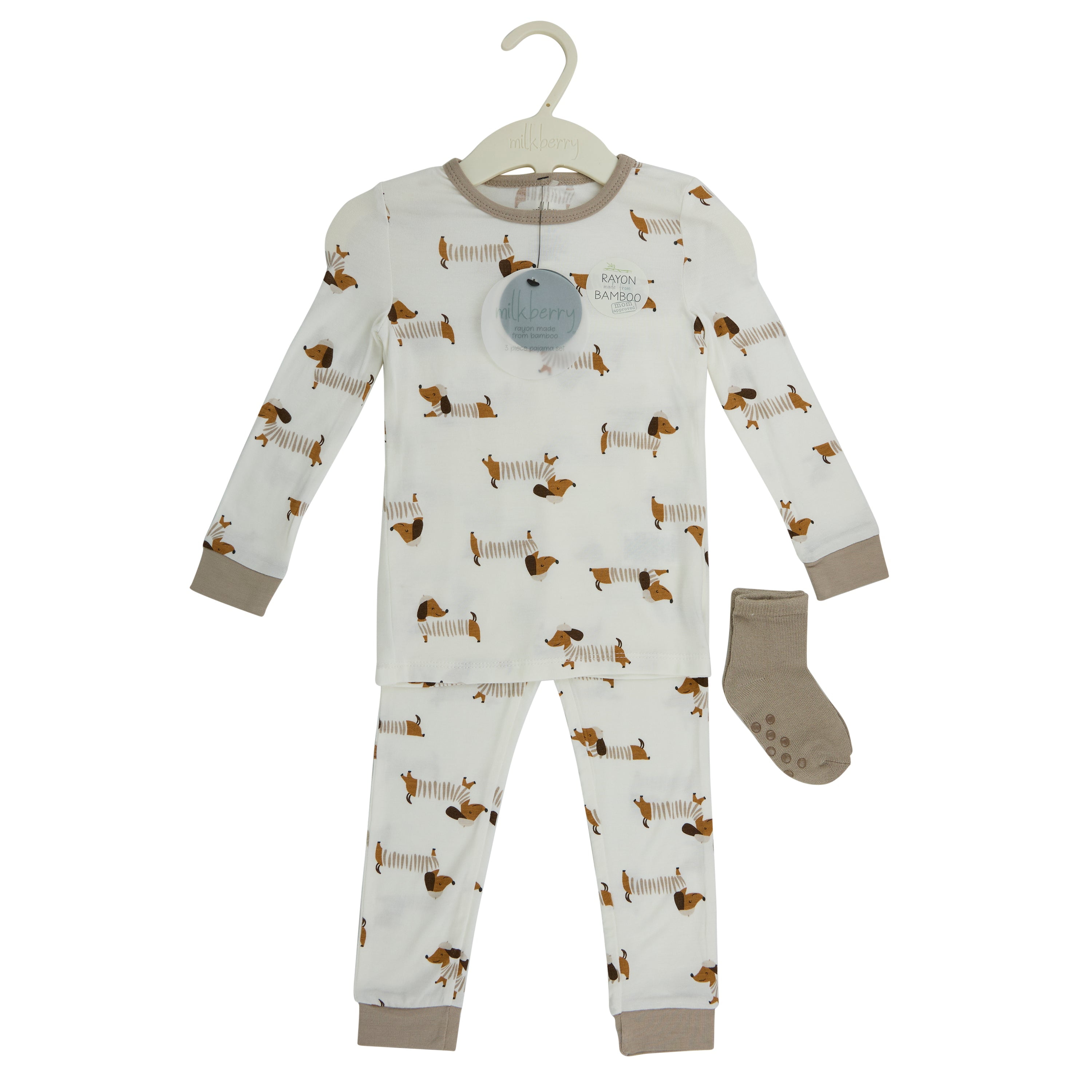 Milkberry Soft Bamboo Pajamas Toddler Pajama Set for Boys w/ Matching ...