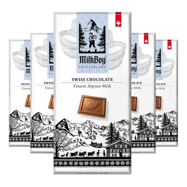 Milkboy Swiss Chocolate Bars - Premium Swiss Alpine Milk Chocolate ...