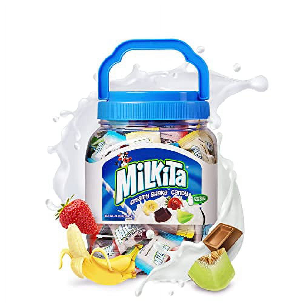 Milkita Creamy Shake Candy Jar, Gluten Free Chewy Candies with Calcium ...