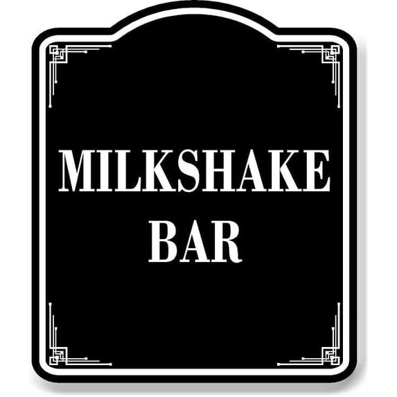 Milkshake Bar BLACK Aluminum Composite Sign, 20"x24" - Walmart.com