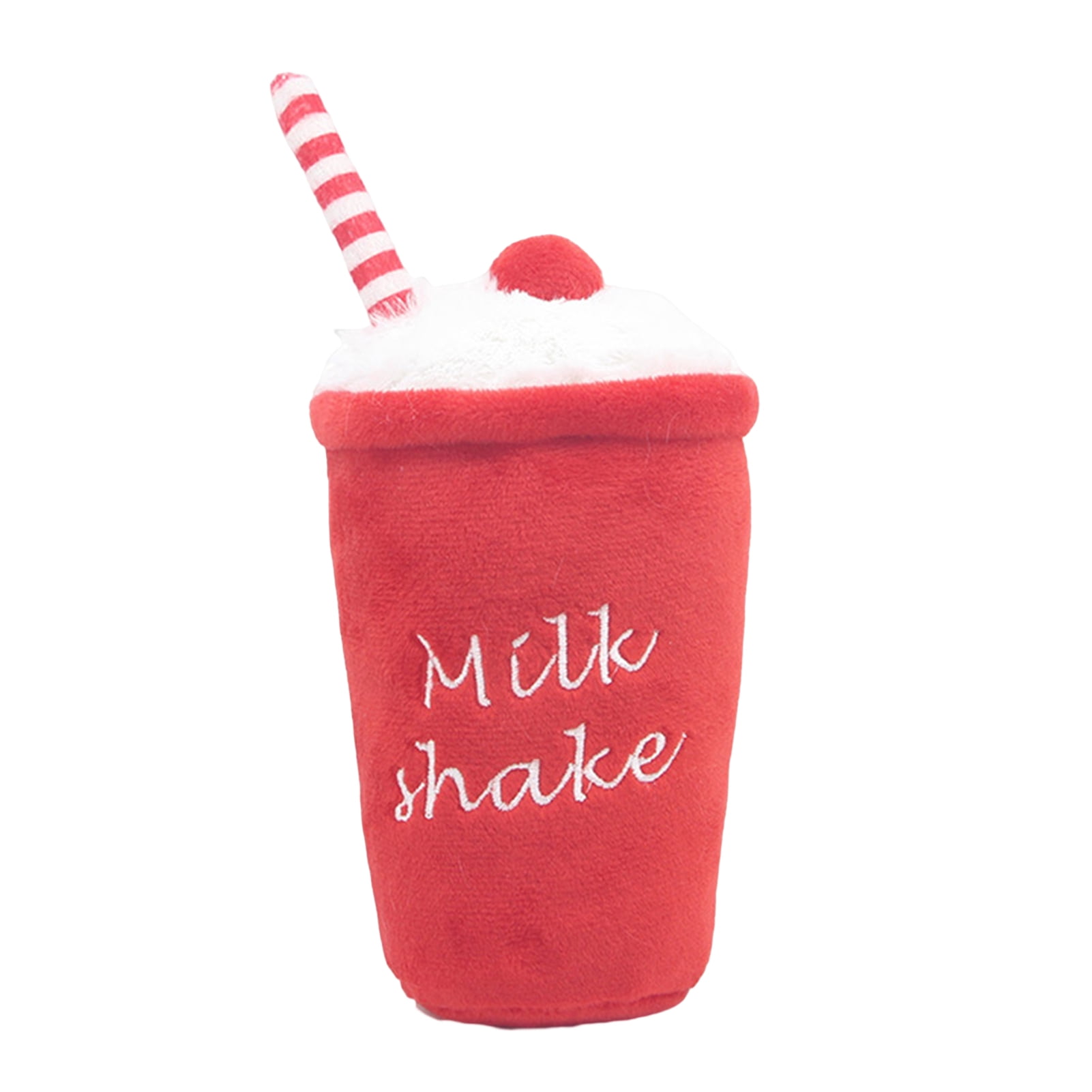 Milkshake Hamburger Pet Funny Plush Toy Soft Built-in Voice Dog Chew ...