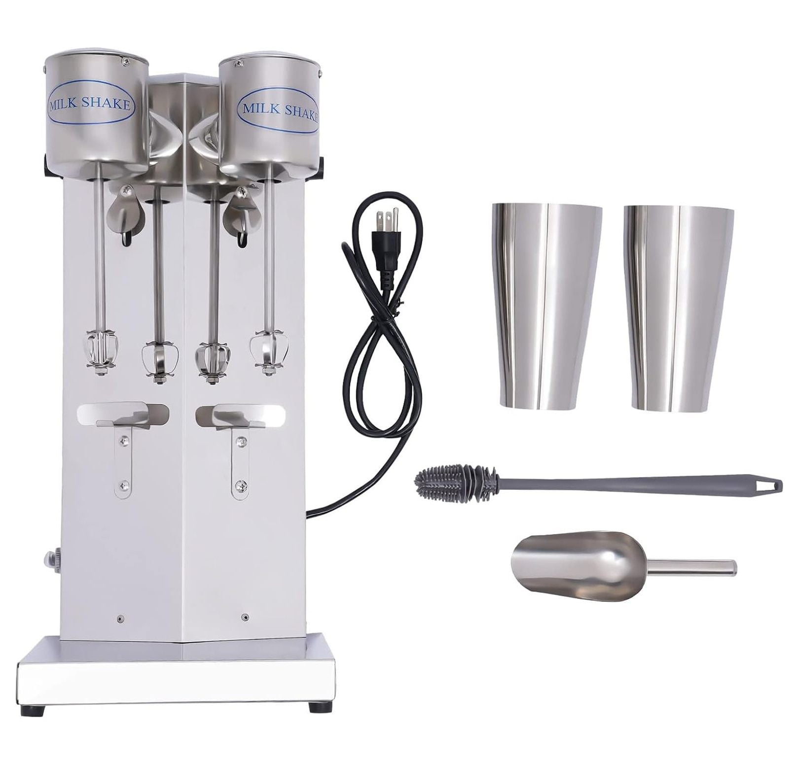 Milkshake Maker, Stainless Steel Milk Shaking Machine With Double Head ...