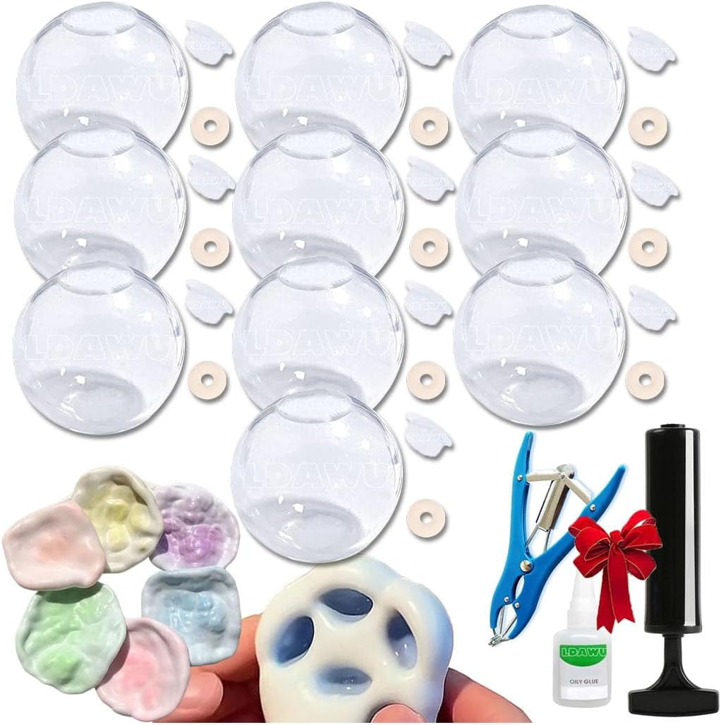 Milky Blank Skins Empty Stress Ball DIY Kit, Blank Pressure Ball Skin ...