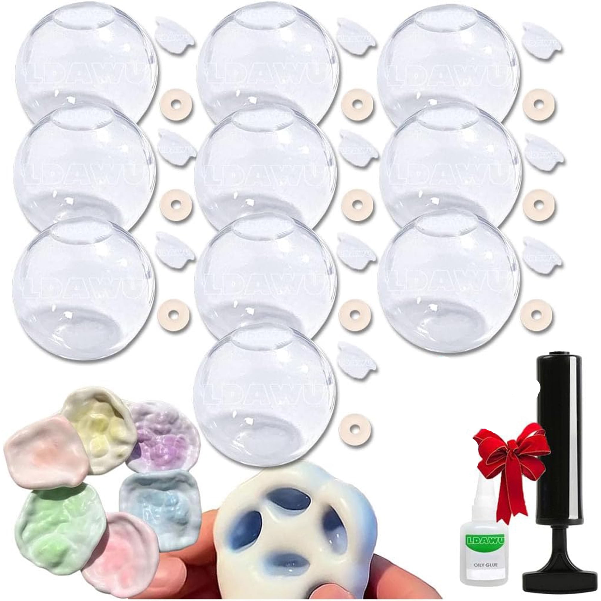 Milky Blank Skins Empty Stress Ball DIY Kit, Blank Pressure Ball Skin ...