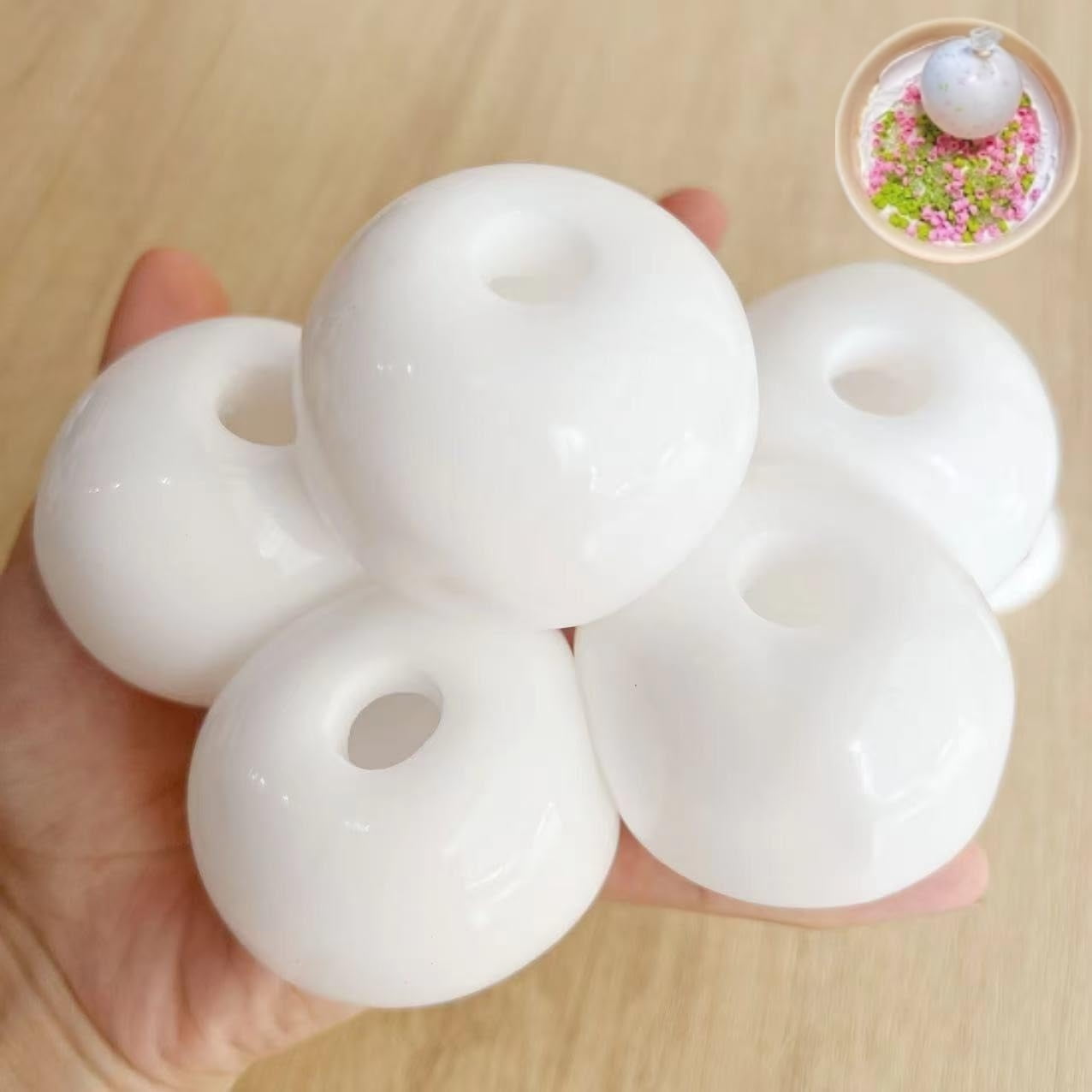 Milky Blank Skins Empty Stress Ball DIY Kit, Vacuum Squishy DIY Stress ...
