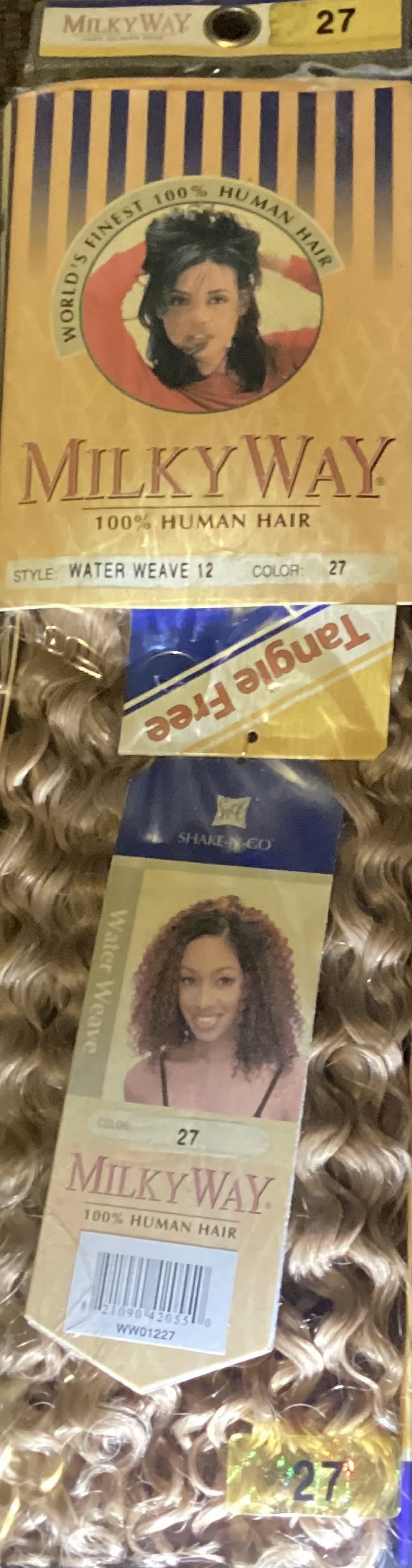 Milky Way 100% Human Hair WVG _ Style: Water Wave 12”inch Color #27 ...