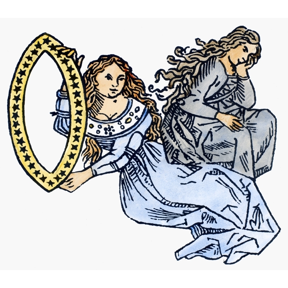 Milky Way 1482. Nthe Greek Goddesses Of Night And Day Tending To The ...