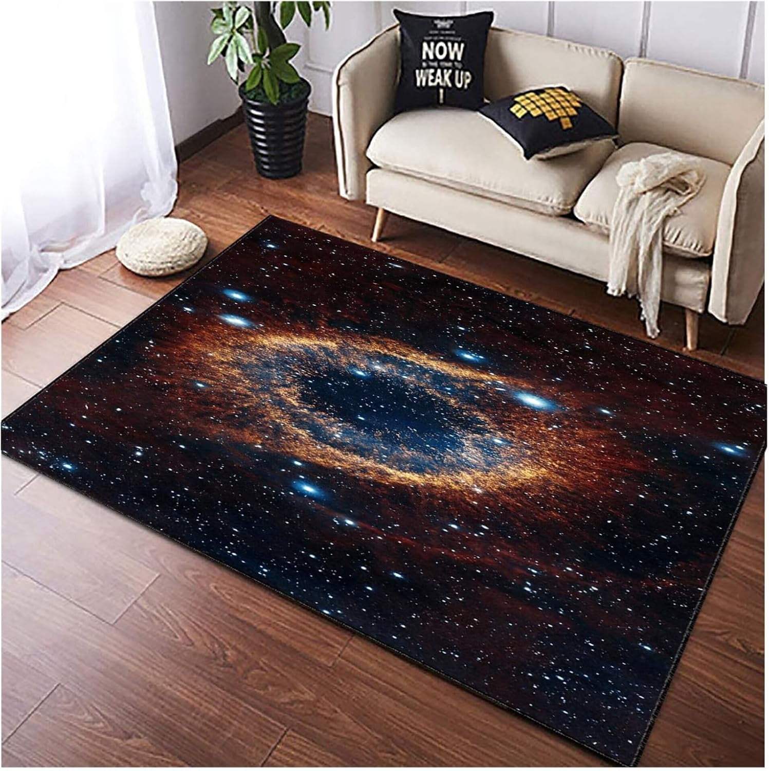 Milky Way Area Rug, Space Galaxy Rugs, Soft Fluffy Anti-Skid Rectangle ...