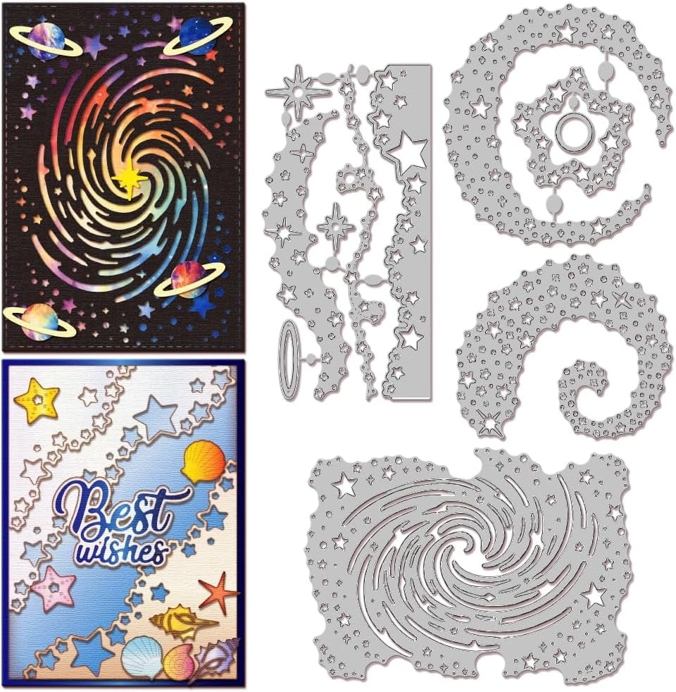 Milky Way Border Cutting Dies for DIY Scrapbooking Metal Stars River ...