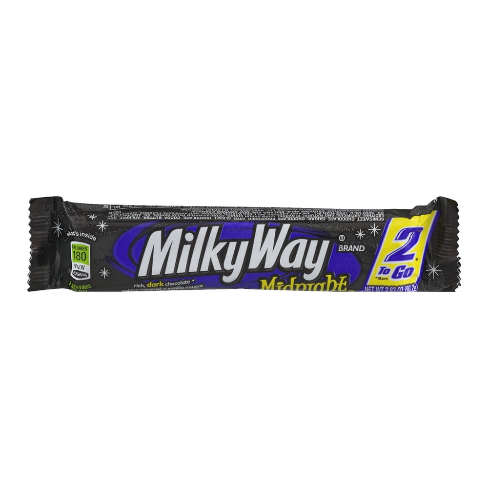 Milky Way Candy Midnight Dark Chocolate Bar, Share Size - 2.83 oz (Pack ...