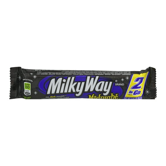 Milky Way Midnight Dark Chocolate Candy Bars, 24 Count, 1.76 oz Each ...