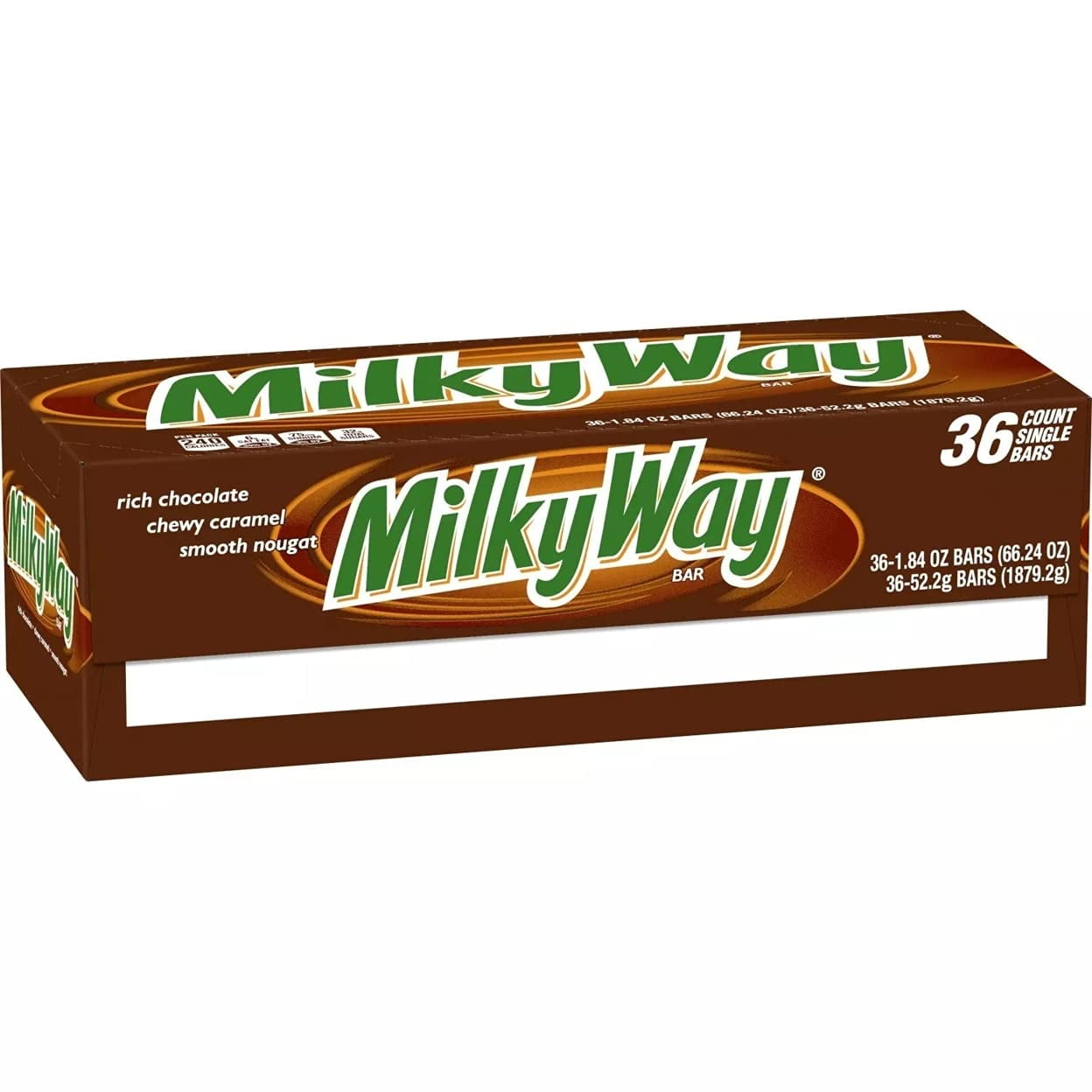 Milky Way Caramel Chocolate Full Size Candy Bars, 1.84 Ounce (36 Count ...