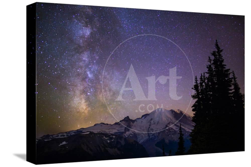 Milky Way Constellation Sagittarius, Mt Rainier NP, Washington, USA ...