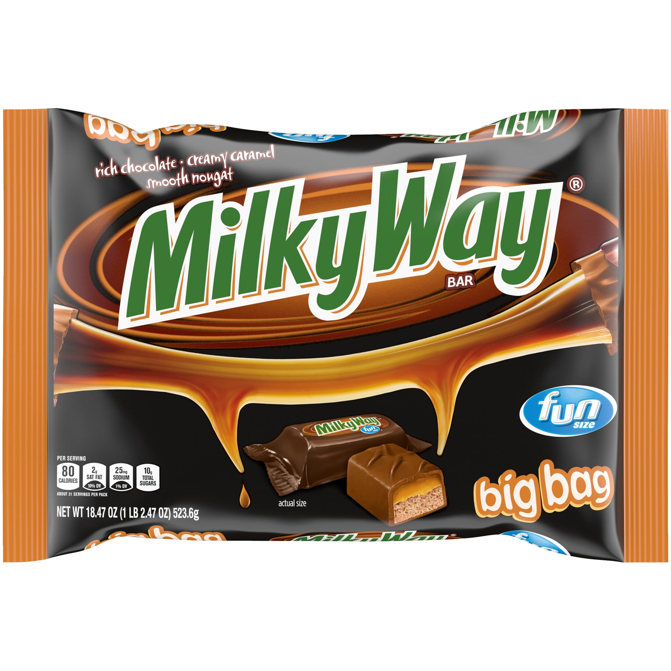 Milky Way Fun Size Halloween Chocolate Candy Bars, 18.47oz Bag ...