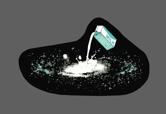 Milky Way Galaxy Sticker Milk Waterproof Sticker Phone Decal Water ...